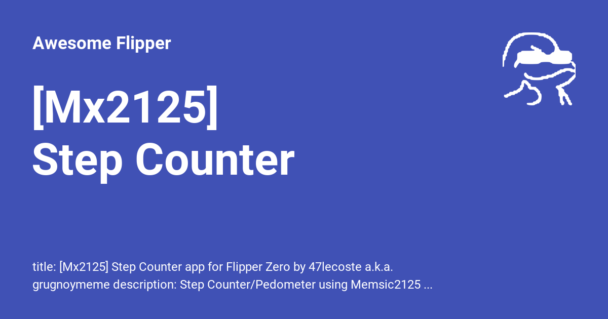 [Mx2125] Step Counter - Awesome Flipper